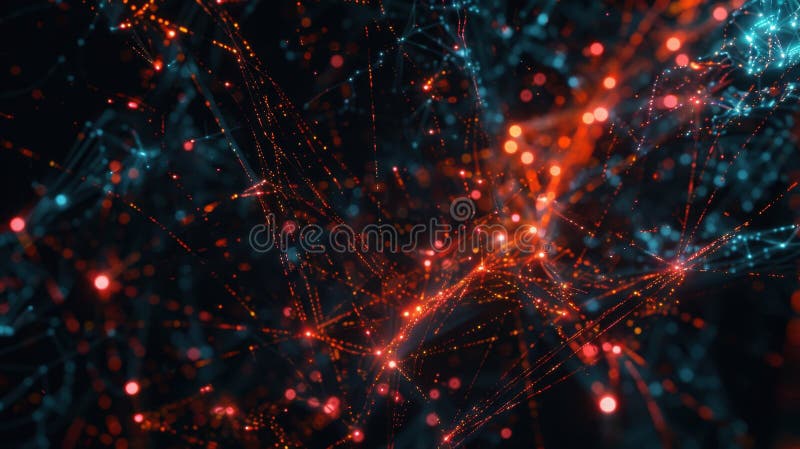 Abstract Network of Digital Connections Stock Photo - Image of data ...