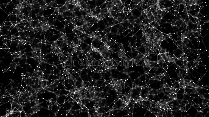 Abstract Network Dots Connected Lines and Dots Particles Stock Video ...