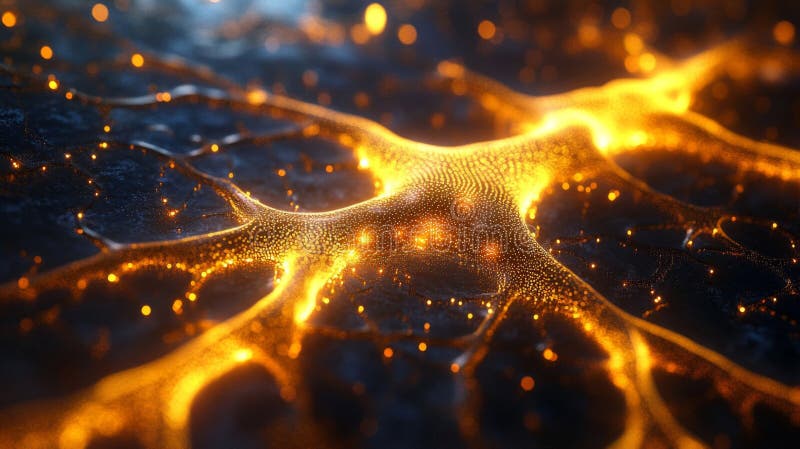 Abstract Network Energy Flow Visualization Stock Illustration ...