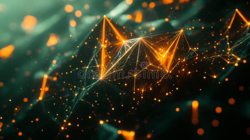 Abstract Network of Glowing Lines and Points Stock Illustration ... Abstract Network of Glowing Lines and Points Stock Illustration ...