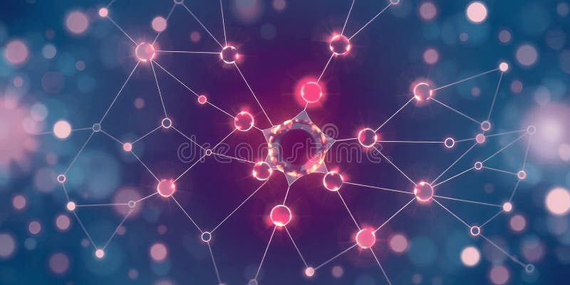 Abstract Network With Glowing Nodes Stock Illustration Illustration Of Concept Graphic 355554714
