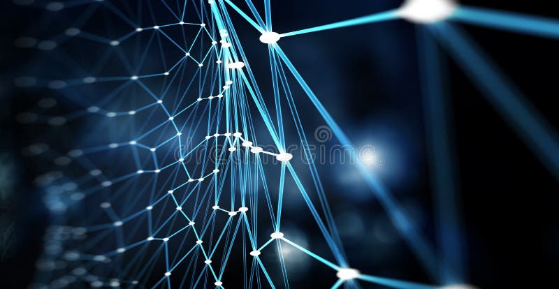 Abstract Network Graph Science Background Stock Photo - Image of cell ...
