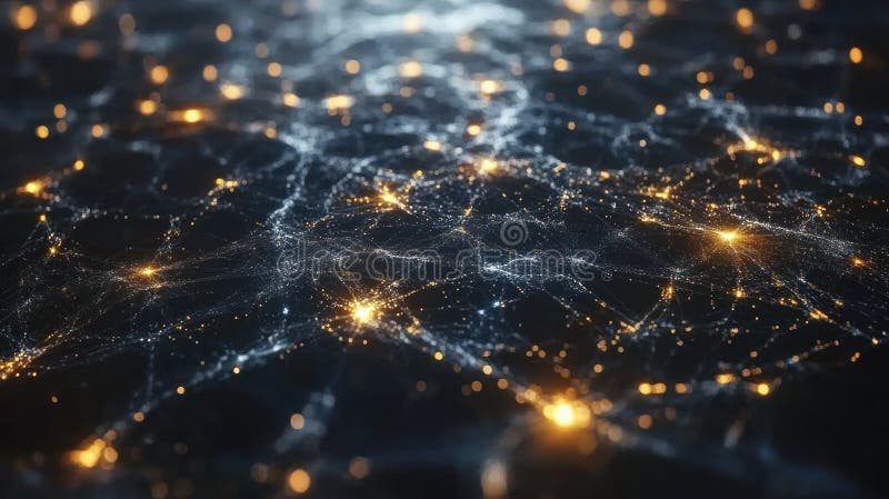 Abstract Network of Interconnected Nodes Stock Illustration ...