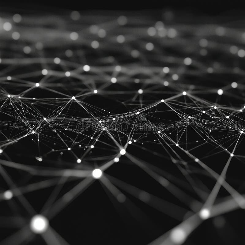 Abstract Digital Landscape Network Interconnected Points Lines Forms Stock Photos - Free ...