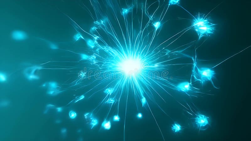 Abstract Network Light Explosion on Teal Background Perfect for ...