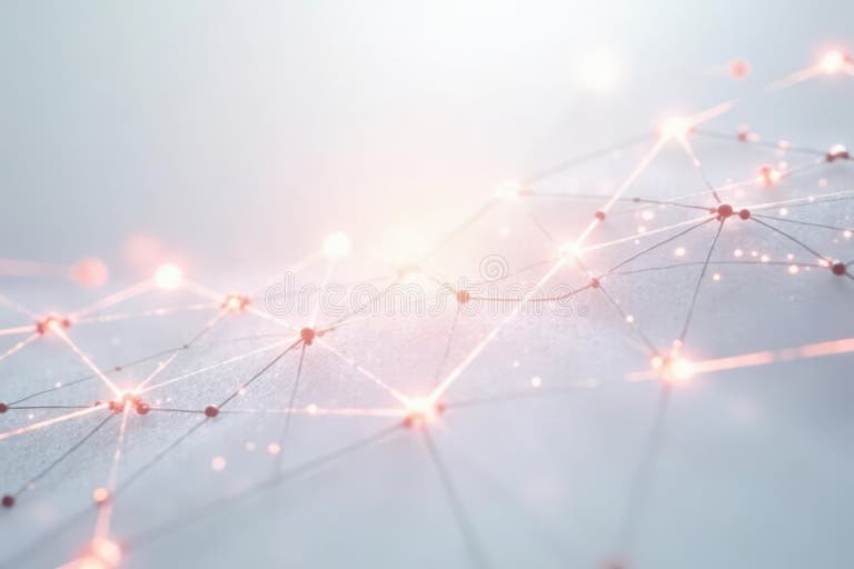 Abstract Network Lines, Glowing, White Backdrop, Connection, Wireframe ...