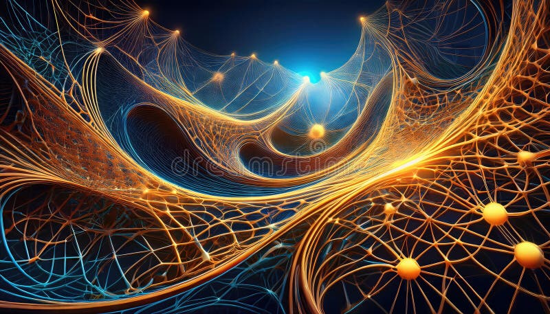 Abstract Network of Lines and Shapes a Mesmerizing Dance of Geometric ...