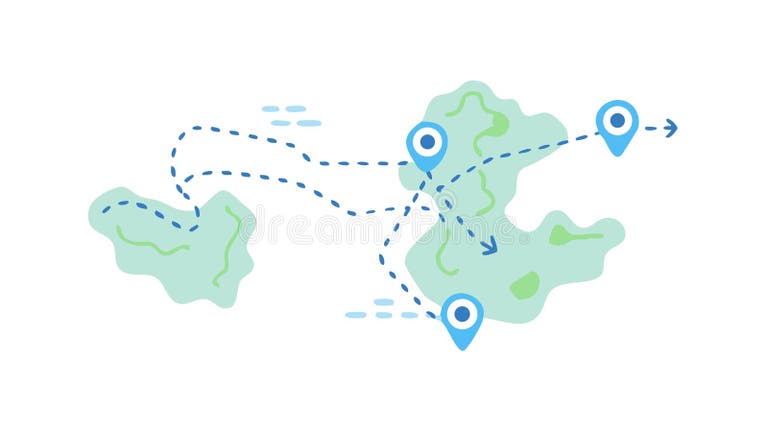 Abstract Network Map, Connected Data Points Icon, Vector Design ...
