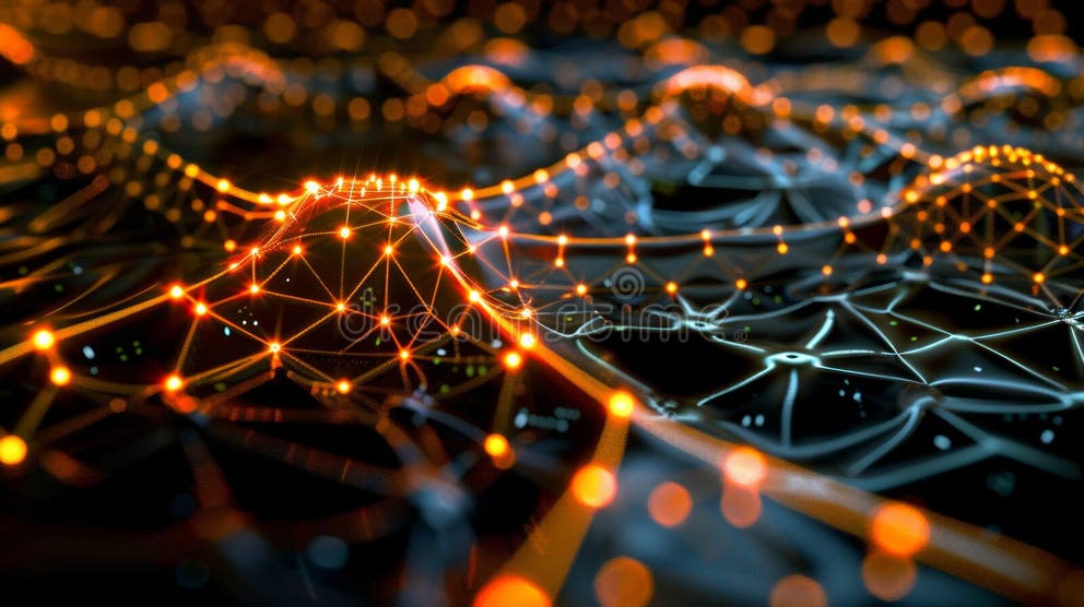 Abstract Network Mesh: Data Visualization, Artificial Intelligence ...