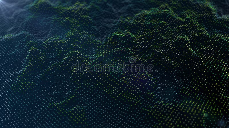 Abstract Network Mesh Waving Background. Loop Animation Stock Video ...