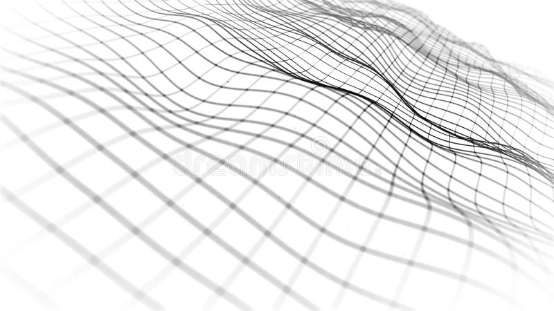 Abstract Network Mesh Waving Fx Background Loop Stock Video - Video of ...