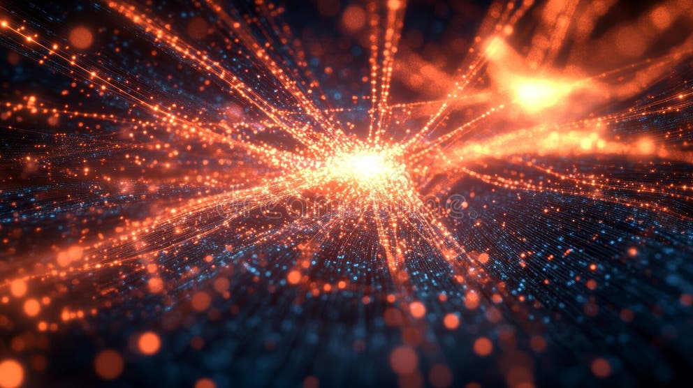 Abstract Network MicroTech Pulse a Symphony of Light and Data Flow in a ...