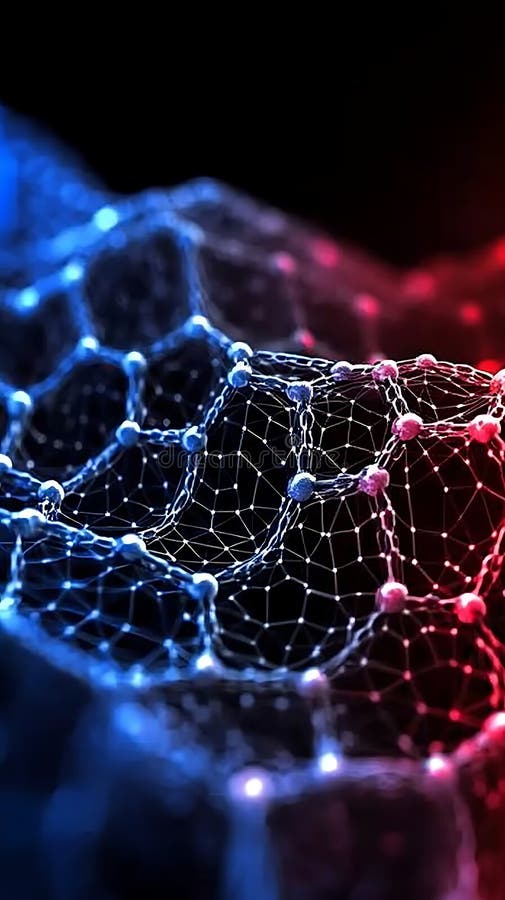 Abstract Network: Nodes and Connections Stock Illustration ...