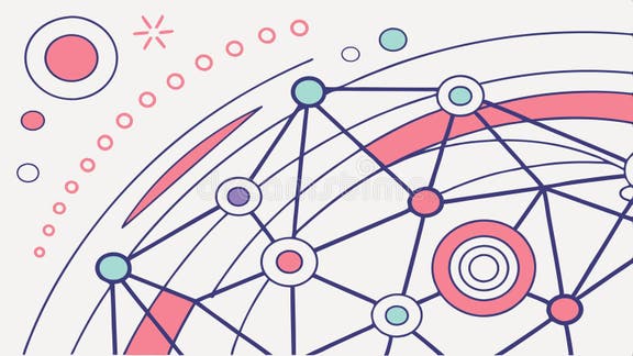 Abstract Network Nodes Dots Connection Technology Data Vector Design ...