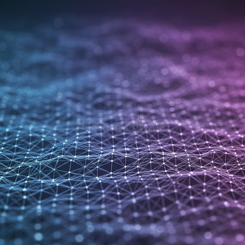 An Abstract Network Pattern of Interconnected Points and Lines Forms a ...