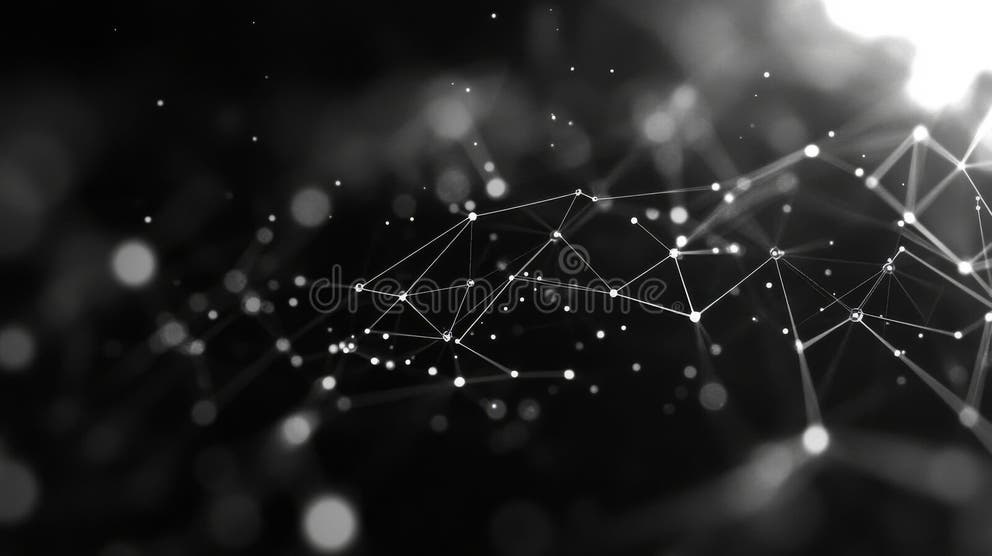 Abstract Network Points Lines Interconnected Design Stock Illustration ...