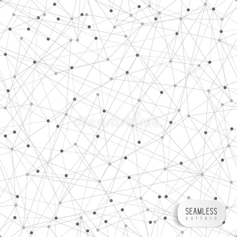Abstract Network Seamless Background. Triangle Geometric Pattern, Grey ...