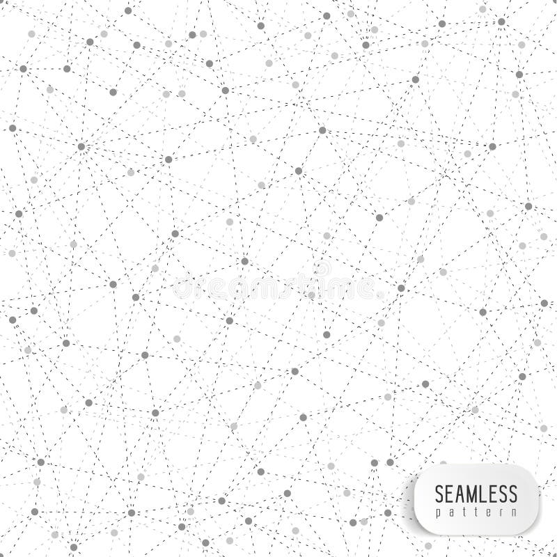 Abstract Network Seamless Background. Triangle Geometric Pattern, Grey ...