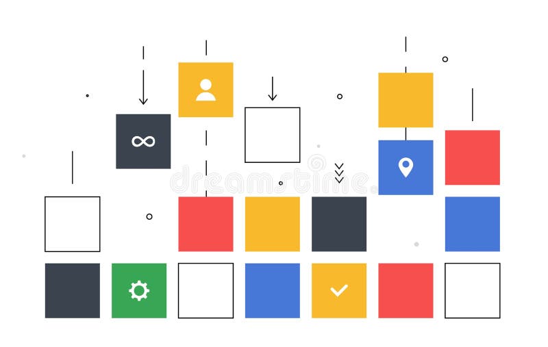 Abstract network set stock vector. Illustration of information - 263957697