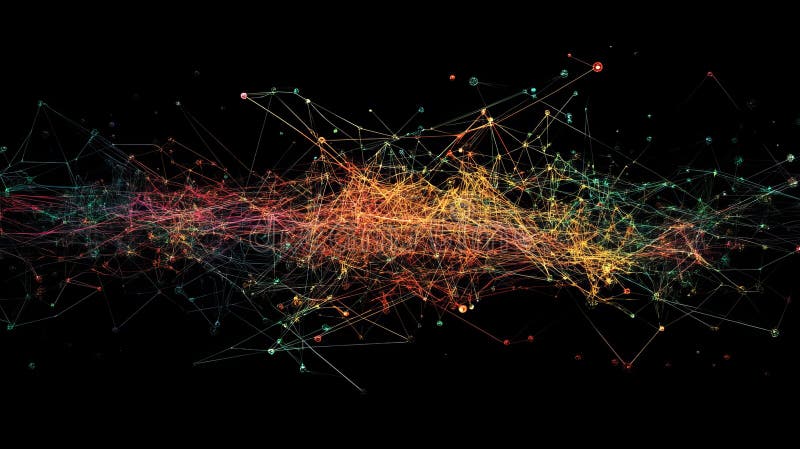 Abstract Network Silhouette Representing Connectivity in IoT Stock ...