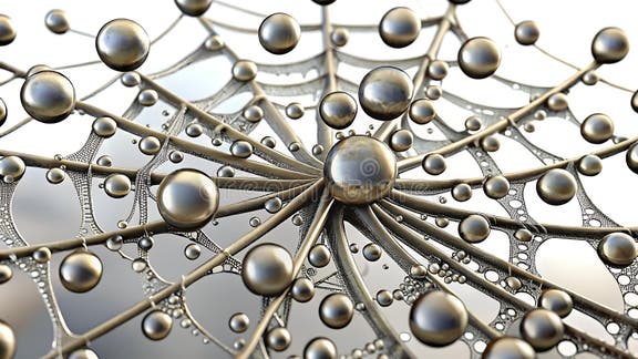 Abstract Network Spheres Connected Rods Molecular Structure Png ...