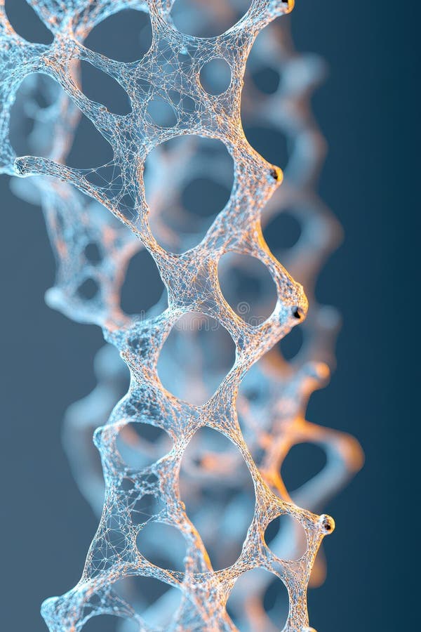 Abstract Network Structure Connected Dots Form A Web Pattern Against