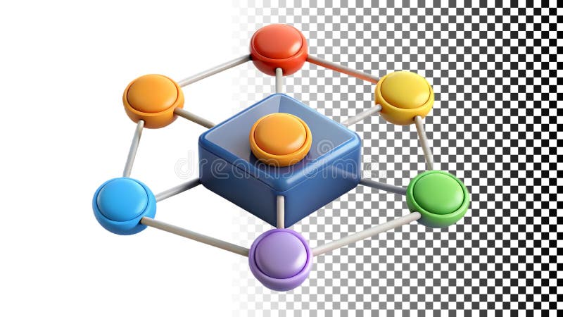 Abstract Network Structure Connected Spheres Data Connection Png Transparent Image Generative AI ...