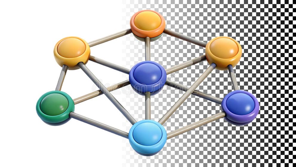 Abstract Network Structure Connected Spheres Data Connection Png Transparent Image Generative AI ...