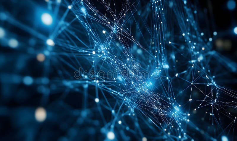 AI-Generated Network Visualization Stock Illustration - Illustration of ...