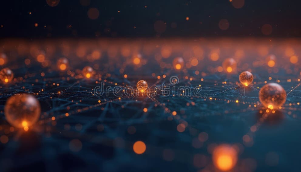 Abstract Network Tech Background Big Data Connectivity. Software ...