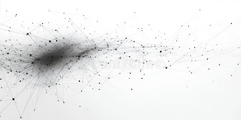 Abstract Network Visualization Depicting Interconnected Nodes and Lines ...