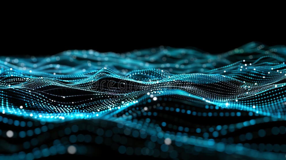Abstract Network Wave, Data Visualization, Futuristic Technology ...