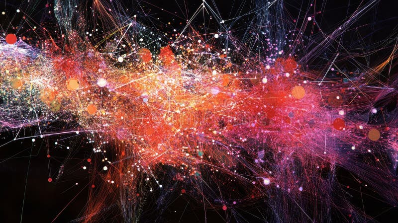 Abstract Networking in a Digital World Visualizing Connections Stock ...