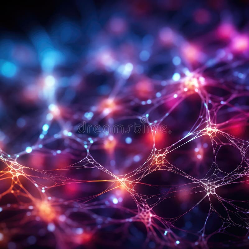 Abstract Neural Background. Ai Generated Stock Image - Image of ...