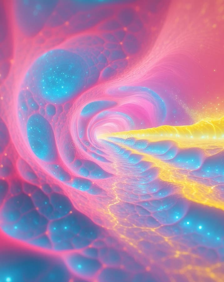 Abstract Neural Landscapes with Radiant Color Gradients Stock Image ...