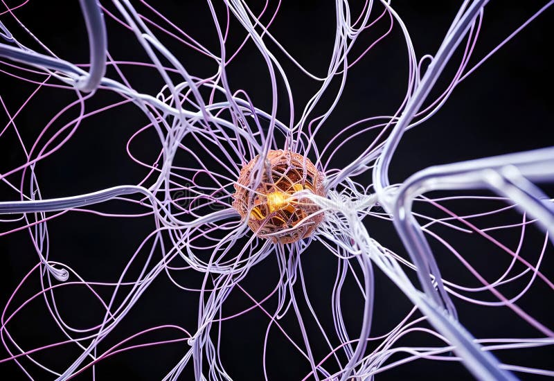 Abstract neural links stock illustration. Illustration of research ...