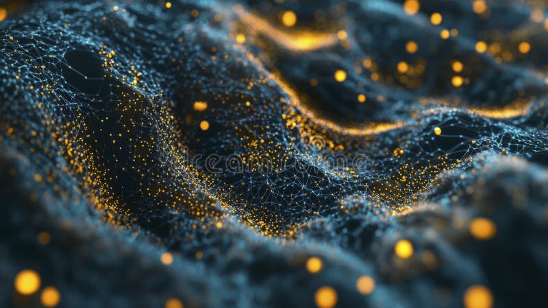 Abstract Neural Network Background Glowing Lights Digital Art Creative ...