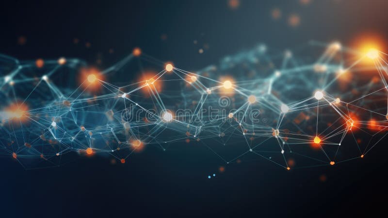 Abstract Neural Network Background, Lines Connected by Bright Dots ... Abstract Neural Network Background, Lines Connected by Bright Dots ...