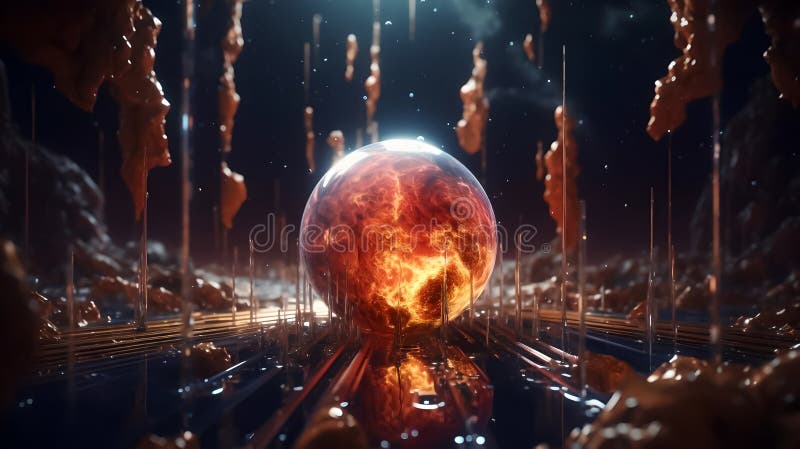 Abstract Neural Network, Beautiful Render Stock Illustration ...