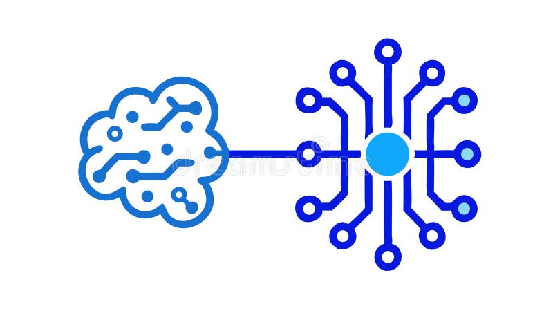 Abstract Neural Network Brain Icon, Data Processing, Artificial Mind, Vector Design Generative ...