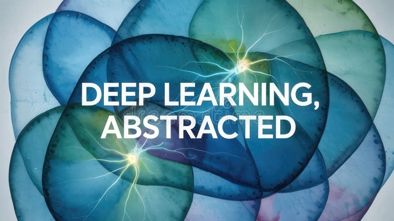 Abstract Neural Network Concept Overlapping Translucent Shapes and Text ...