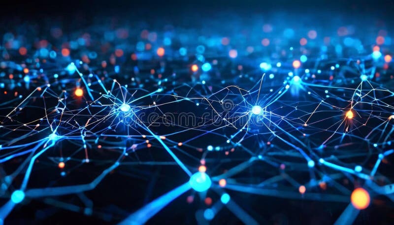 Abstract Neural Network Illustration with Glowing Connections Stock ... Abstract Neural Network Illustration with Glowing Connections Stock ...