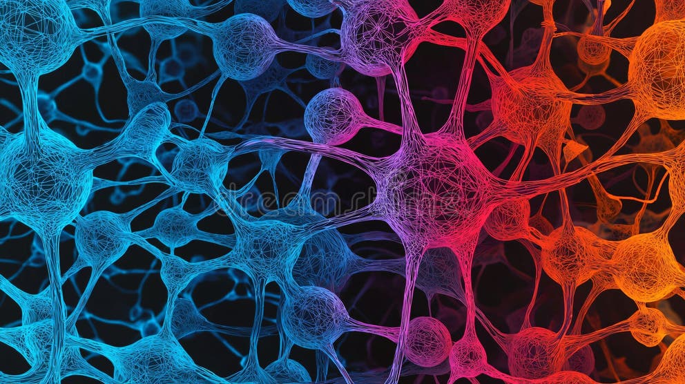 Network Abstract Colorful Ai Brain Cells Stock Illustrations – 272 ...