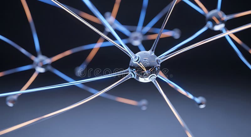 Abstract Neural Network or Molecular Structure Stock Illustration ...