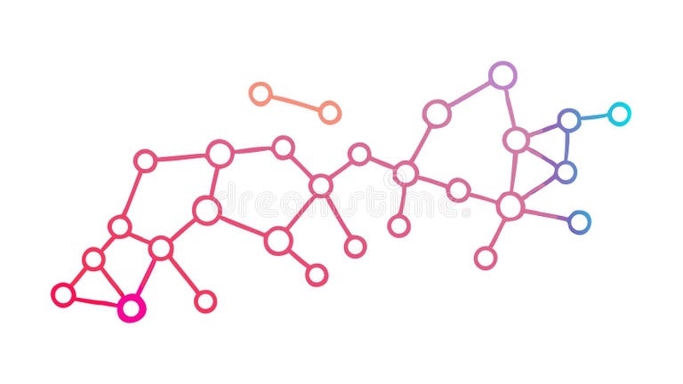 Abstract Neural Network or Molecule Structure Pattern, Vector Design ...