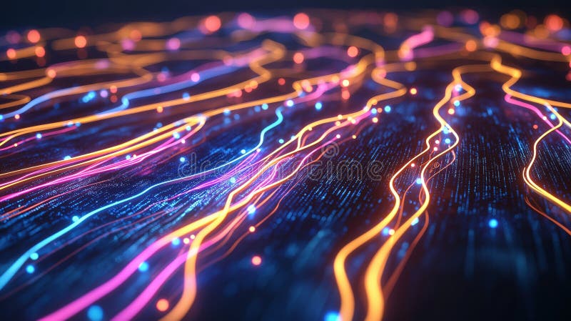 Abstract Neural Network Pathways Visualization Stock Image - Image of data, pathways: 338008017