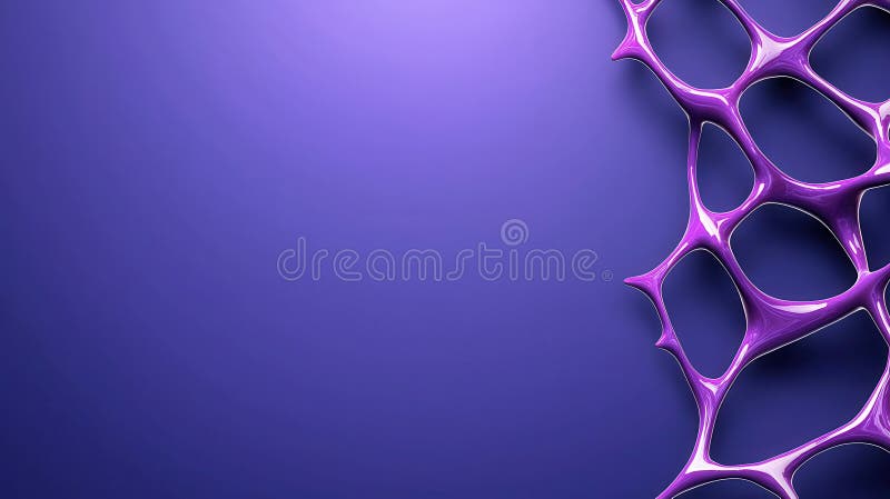 Abstract Neural Network Structure on Purple Background Stock ...