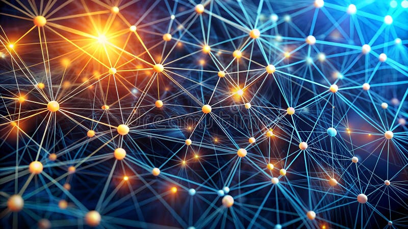 Abstract Neural Network Tapestry: a Visual Symphony of Interconnected Data Generative AI Stock ...