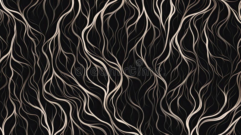 Abstract Neural Pattern Texture, White Organic Line Pattern, Monochrome ...