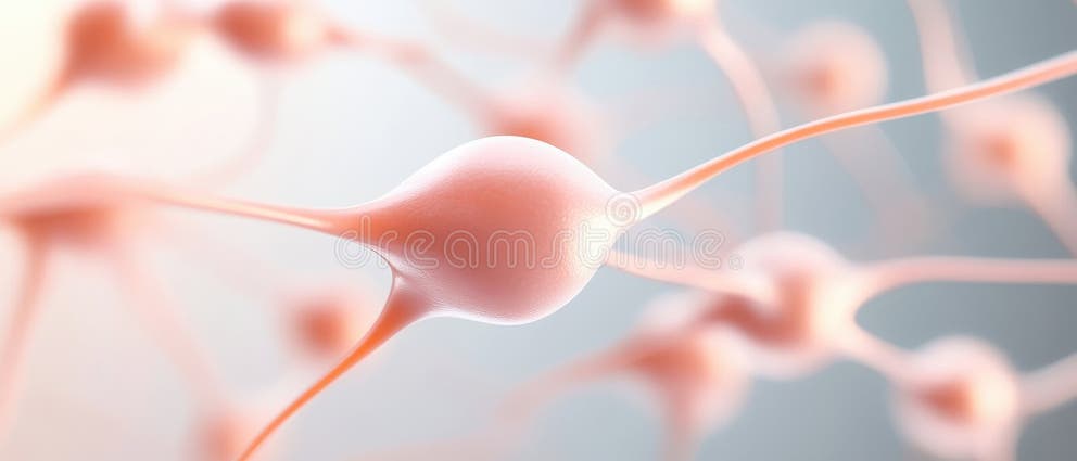 Abstract Neural Structure. Network of Connected Cells. Light Background ...